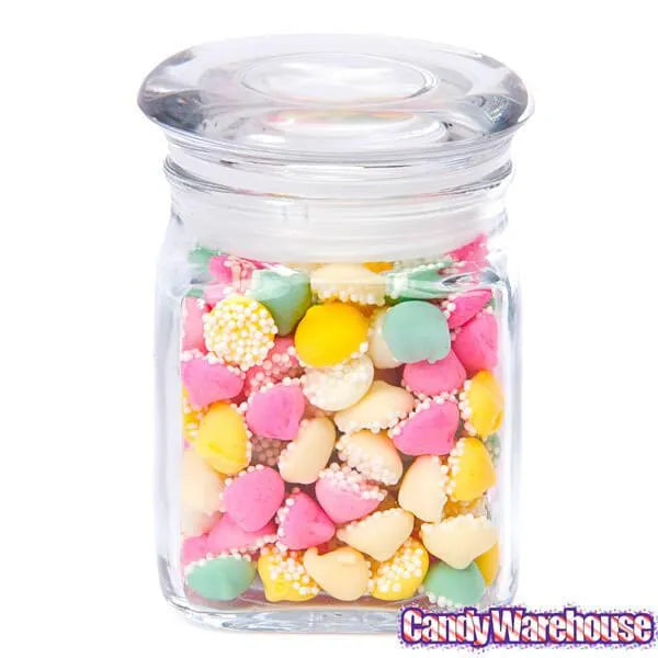Glass Mini Square 4-Ounce Candy Jar with Lid – Candy Warehouse