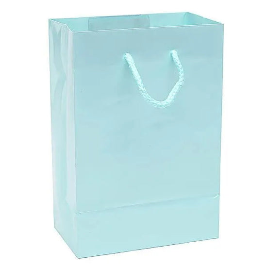 Glossy Candy Bags with Handles - Caribbean Blue: 12-Piece Pack | Candy ...