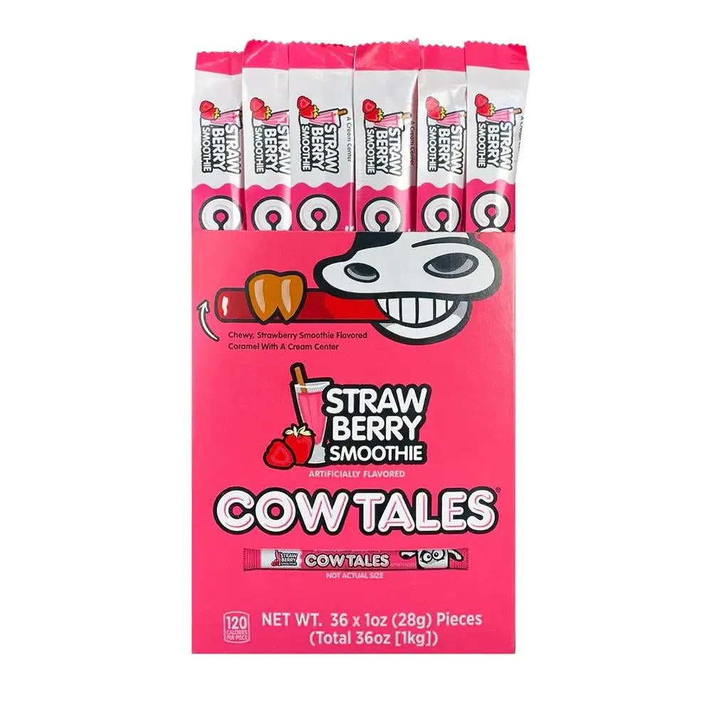 Goetze's Strawberry Smoothie Cow Tales: 36-Piece Box | Candy Warehouse