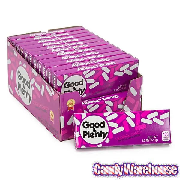 Good & Plenty Candy Packs: 24-Piece Box | Candy Warehouse