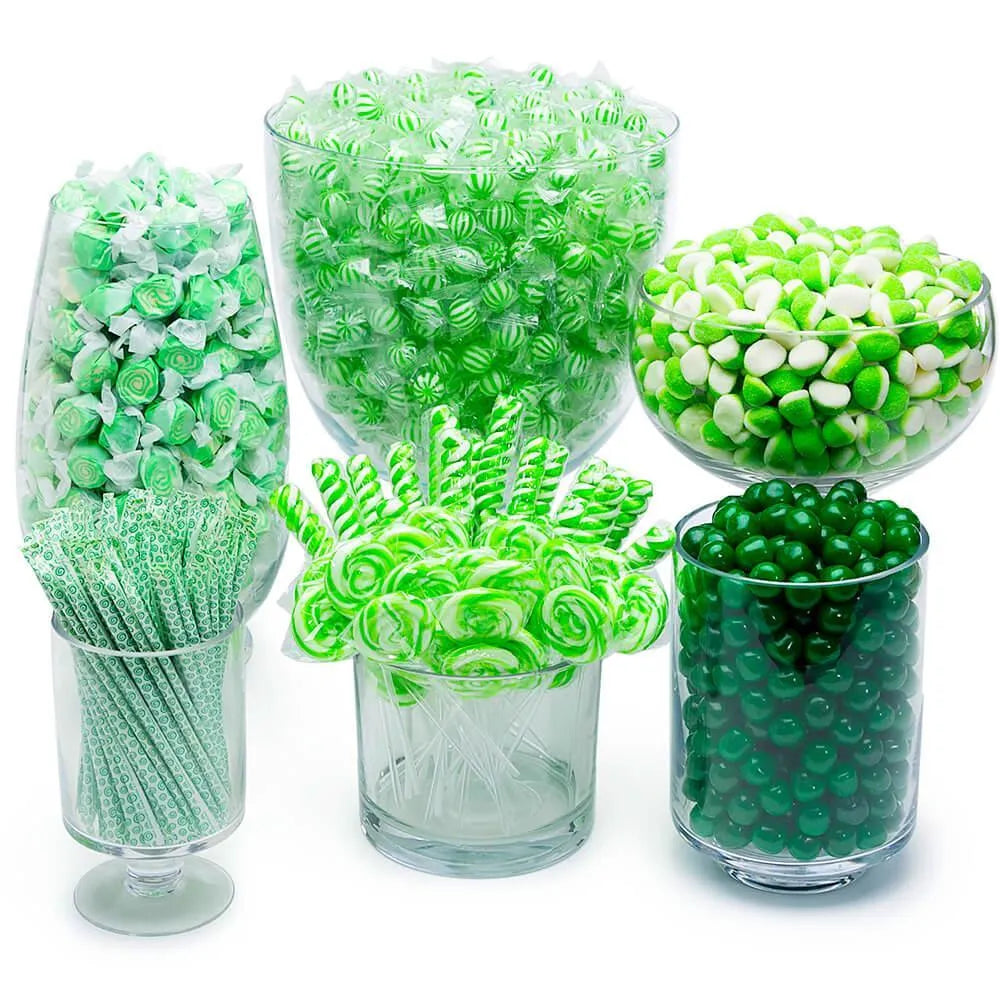 Green Candy Bar Table Assortment | Candy Warehouse