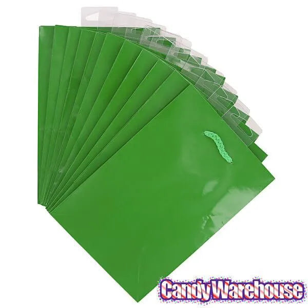 Green Glossy Candy Bags with Handles - Small: 12-Piece Pack – Candy ...