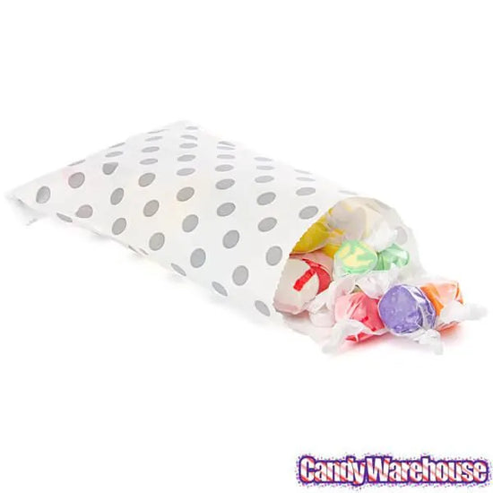 Grey Polka Dot Candy Bags: 25-Piece Pack | Candy Warehouse