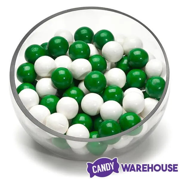 Gumballs Color Combo - Green and White: 4LB Box – Candy Warehouse