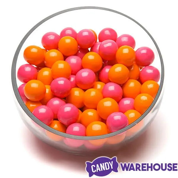 Gumballs Color Combo - Orange and Pink: 4LB Box | Candy Warehouse