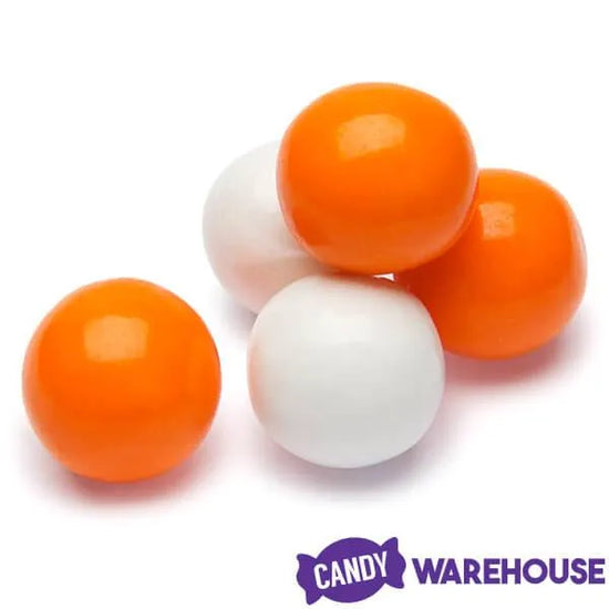 Gumballs Color Combo - Orange and White: 4LB Box | Candy Warehouse