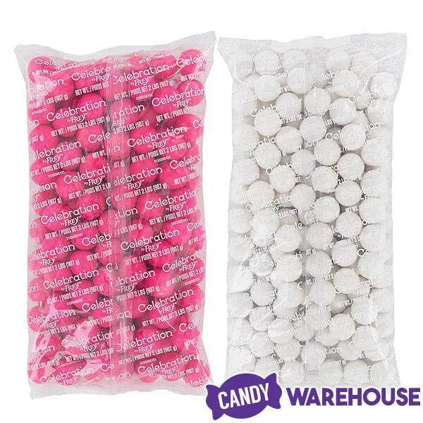 Gumballs Color Combo - Pink and White: 4LB Box | Candy Warehouse