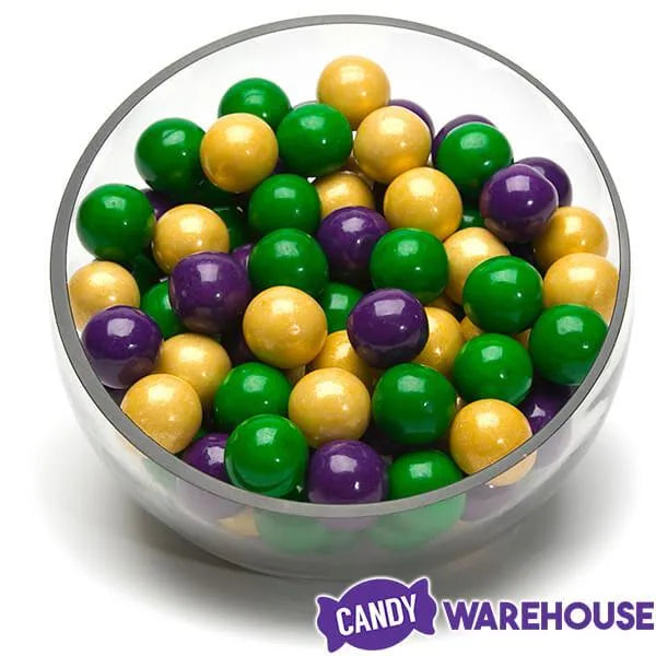 Gumballs Color Combo - Purple, Green and Gold: 6LB Box | Candy Warehouse