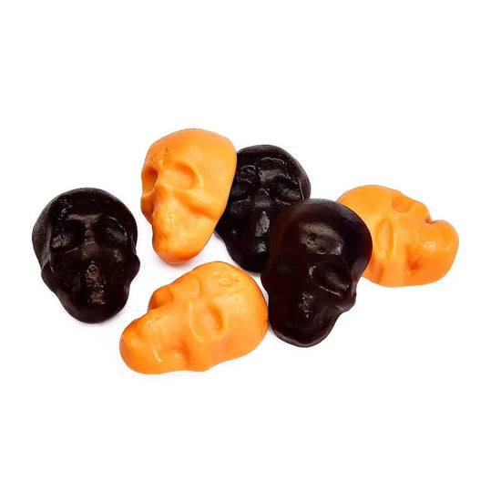 Gummy Skulls - Black and Orange: 5LB Bag | Candy Warehouse