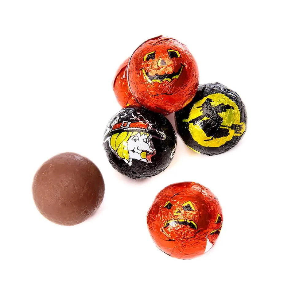 Halloween Foiled Chocolate Balls Candy: 2LB Bag | Candy Warehouse