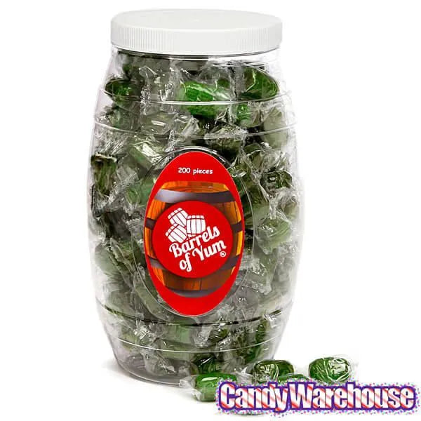 Hard Candy Barrels - Pickle: 200-Piece Barrel Jar | Candy Warehouse