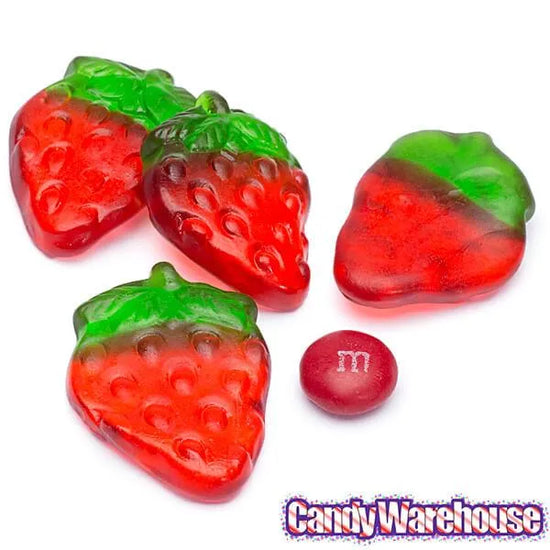 Haribo Gummy Strawberries Candy: 5LB Bag | Candy Warehouse