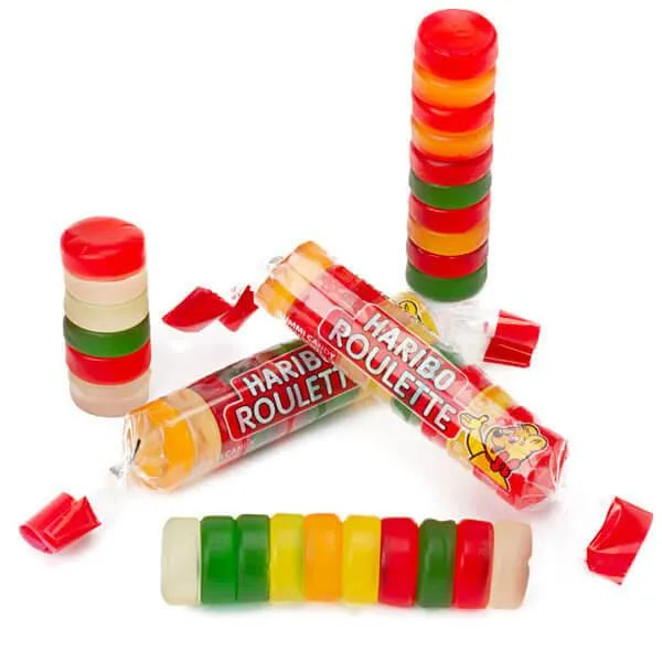 Haribo Roulette Gummy Candy Rolls: 36-Piece Box – Candy Warehouse
