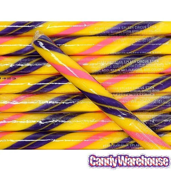 Hawaiian Splash Hard Candy Sticks: 100-Piece Box | Candy Warehouse