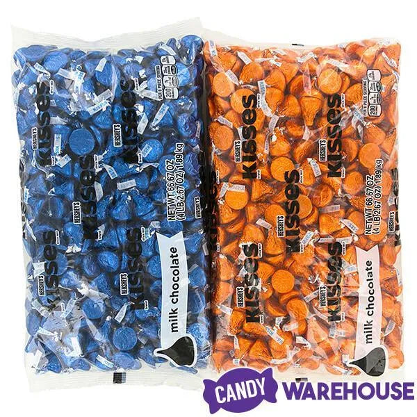 Hershey's Kisses Color Combo - Dark Blue and Orange: 800-Piece Box ...