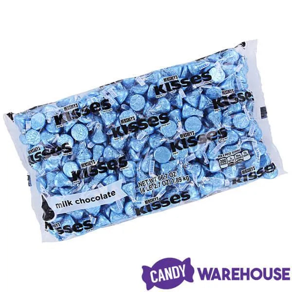 Hershey's Kisses Light Blue Foiled Milk Chocolate Candy: 400-Piece Bag ...