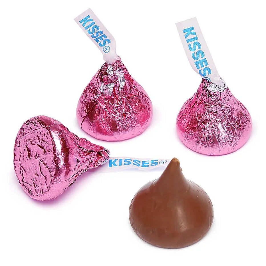 Hershey's Kisses Pink Foiled Milk Chocolate Candy: 11LB Case – Candy ...