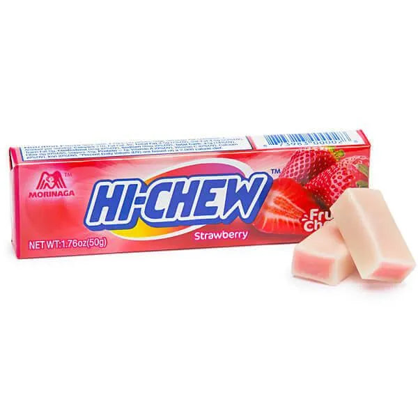 Hi-Chew Fruit Chews 10-Piece Candy Packs - Strawberry: 15-Piece Box ...