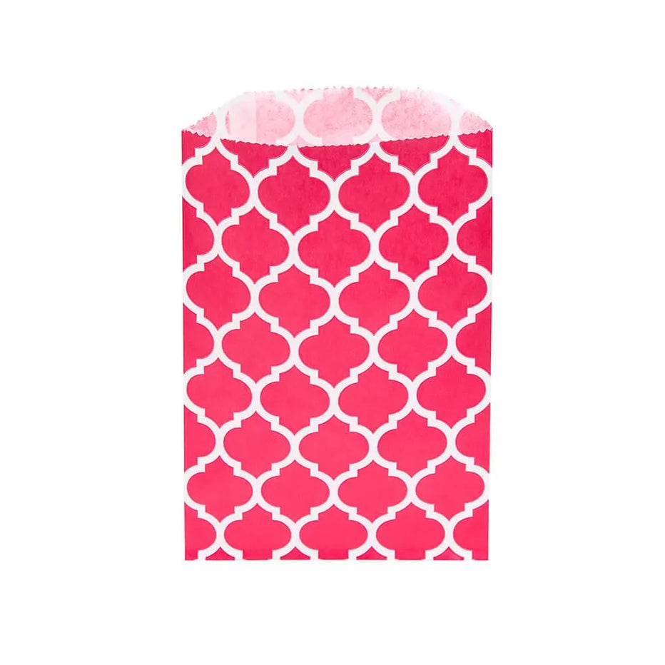 Hot Pink Casablanca Pattern Candy Bags: 25-Piece Pack – Candy Warehouse
