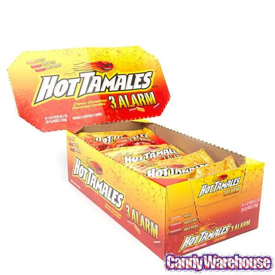 Hot Tamales 3 Alarm Fire Candy 1.8-Ounce Packs: 24-Piece Box | Candy ...
