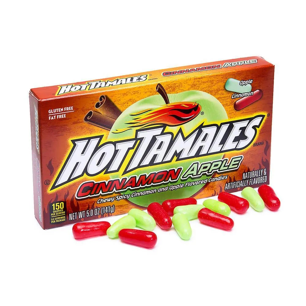 Hot Tamales Cinnamon Apple Candy 5-Ounce Packs: 12-Piece Box | Candy ...