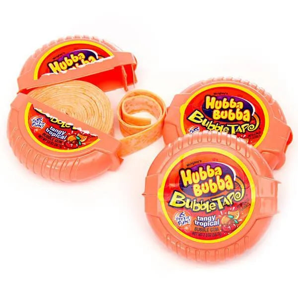 Hubba Bubba Bubble Tape Gum Rolls - Tangy Tropical: 12-Piece Box ...