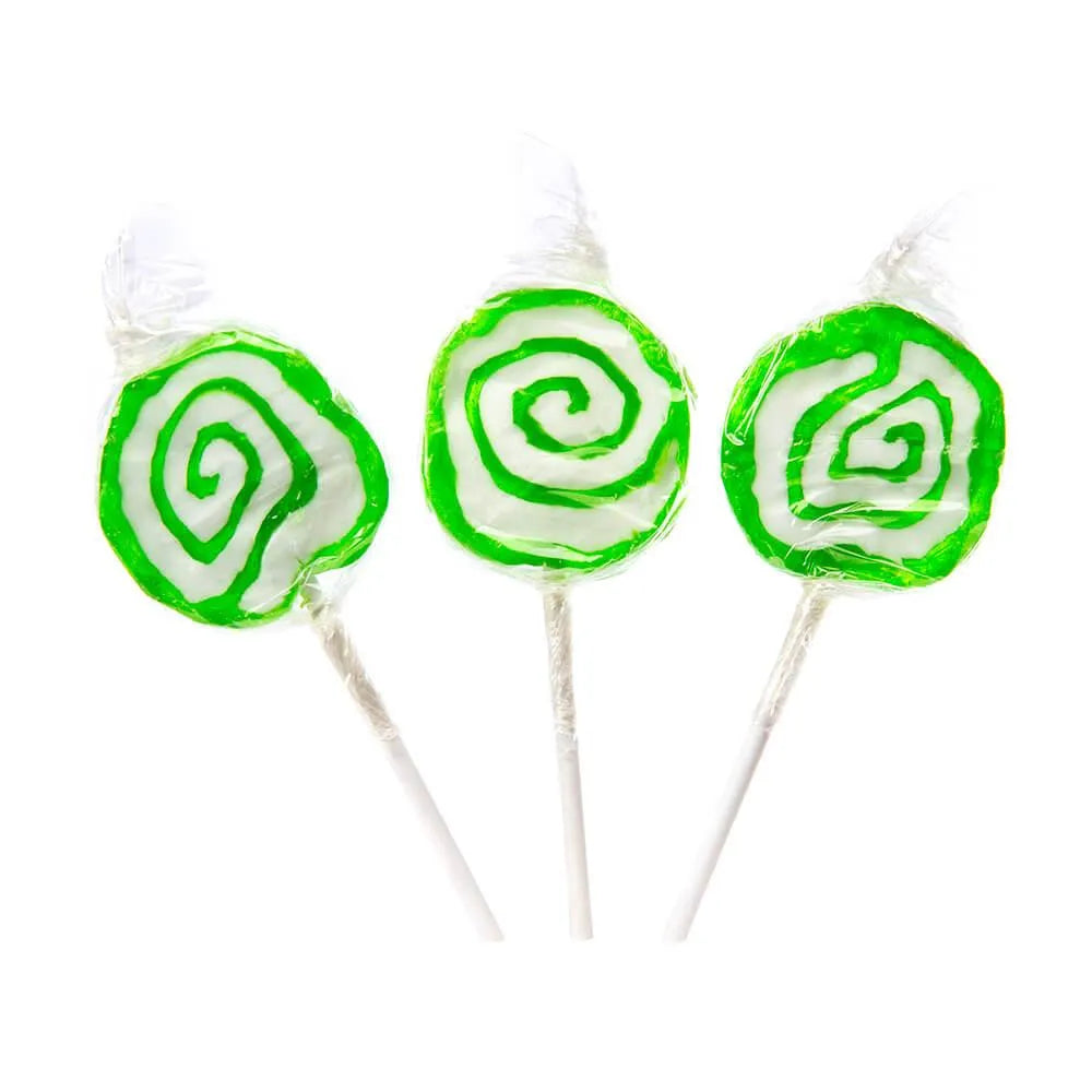 Hypno Pops Petite Swirled Lollipops - Lime: 100-Piece Bag – Candy Warehouse