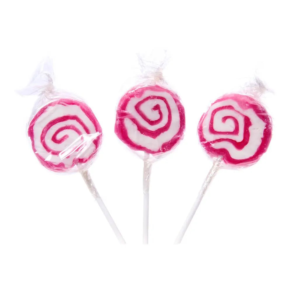 Hypno Pops Petite Swirled Lollipops - Strawberry: 100-Piece Bag – Candy ...