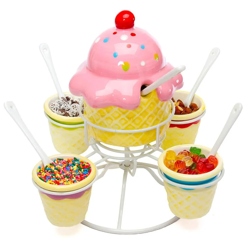 Ice Cream Social Candy Topping Spinning Server – Candy Warehouse