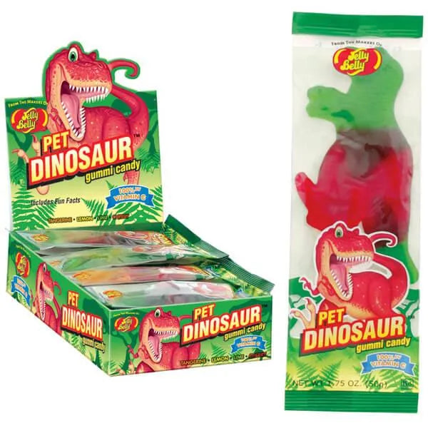 Jelly Belly Big Gummy Dinosaurs Candy Packs: 48-Piece Case – Candy ...