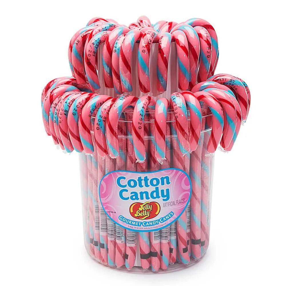 Jelly Belly Candy Canes - Cotton Candy: 80-Piece Bucket | Candy Warehouse