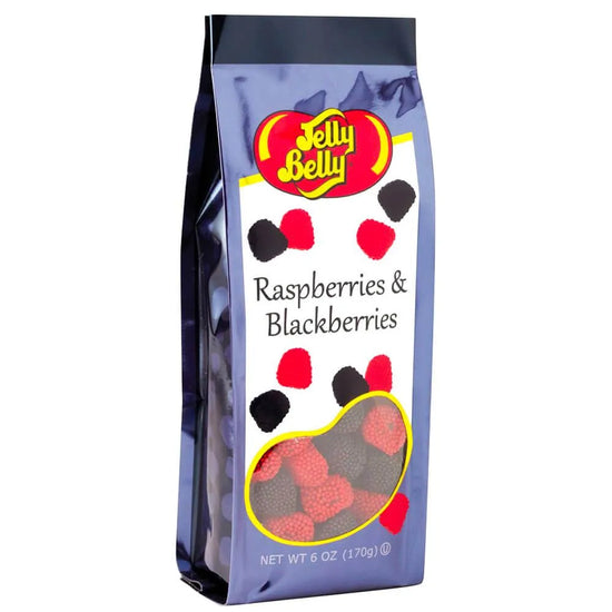 Jelly Belly Candy Raspberries & Blackberries: 6-Ounce Bag | Candy Warehouse