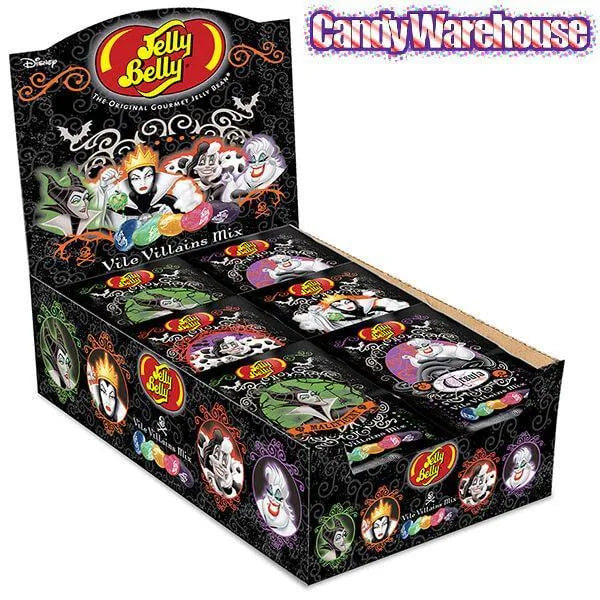 Jelly Belly Disney Vile Villains Jelly Beans 1-Ounce Packs: 24-Piece B ...
