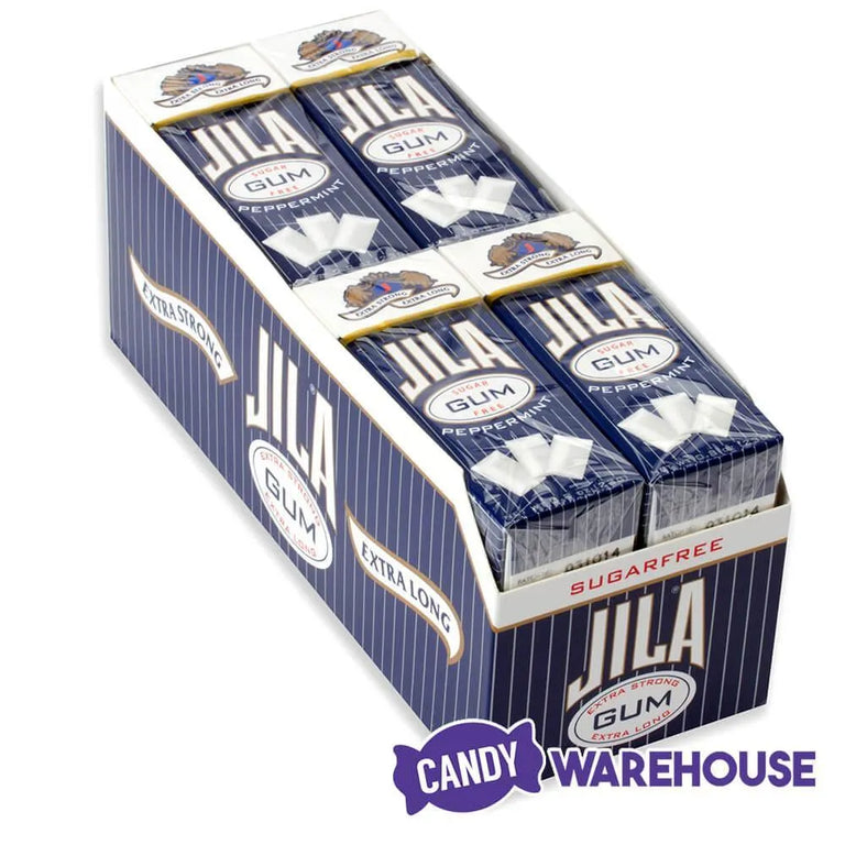 Jila Sugar Free Peppermint Gum Packs: 12-Piece Box – Candy Warehouse