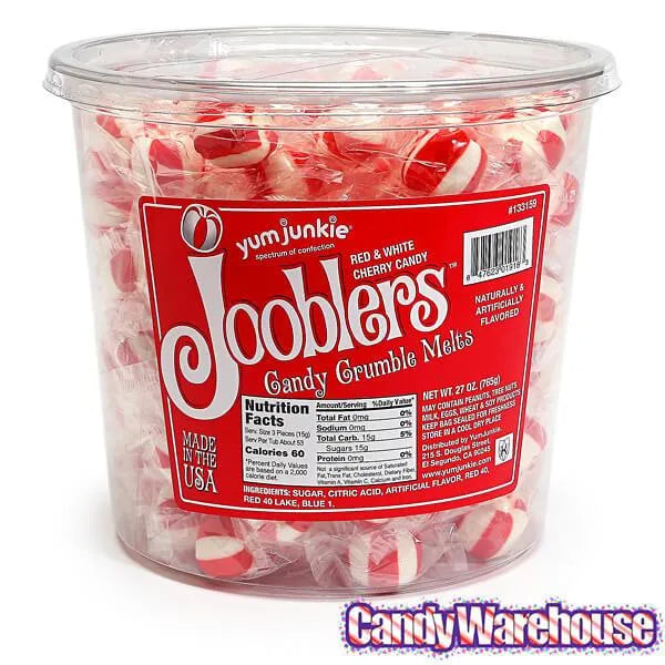 Jooblers Candy Crumble Melts - Cherry: 160-Piece Tub – Candy Warehouse