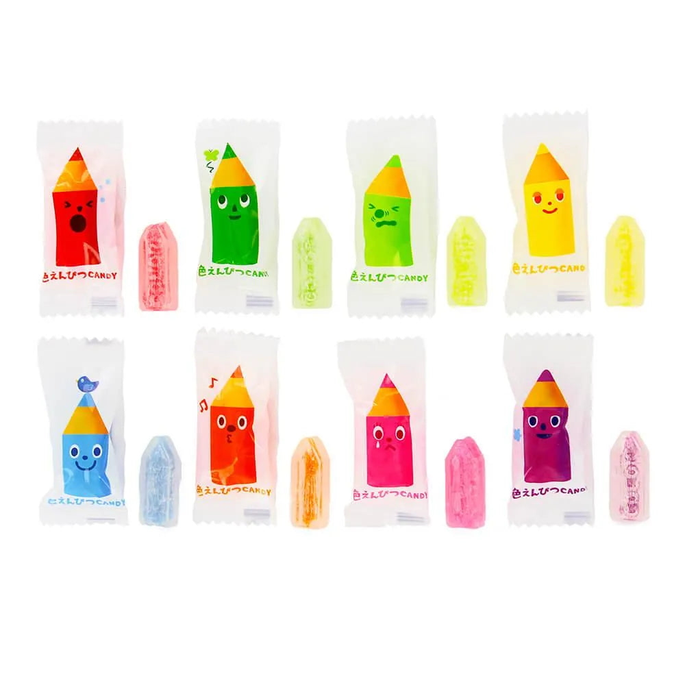 Kanro Assorted Colors Pencil Hard Candy: 25-Piece Bag | Candy Warehouse