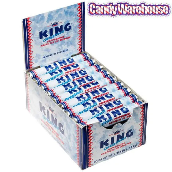 King Mints Peppermint Rolls: 36-Piece Box | Candy Warehouse