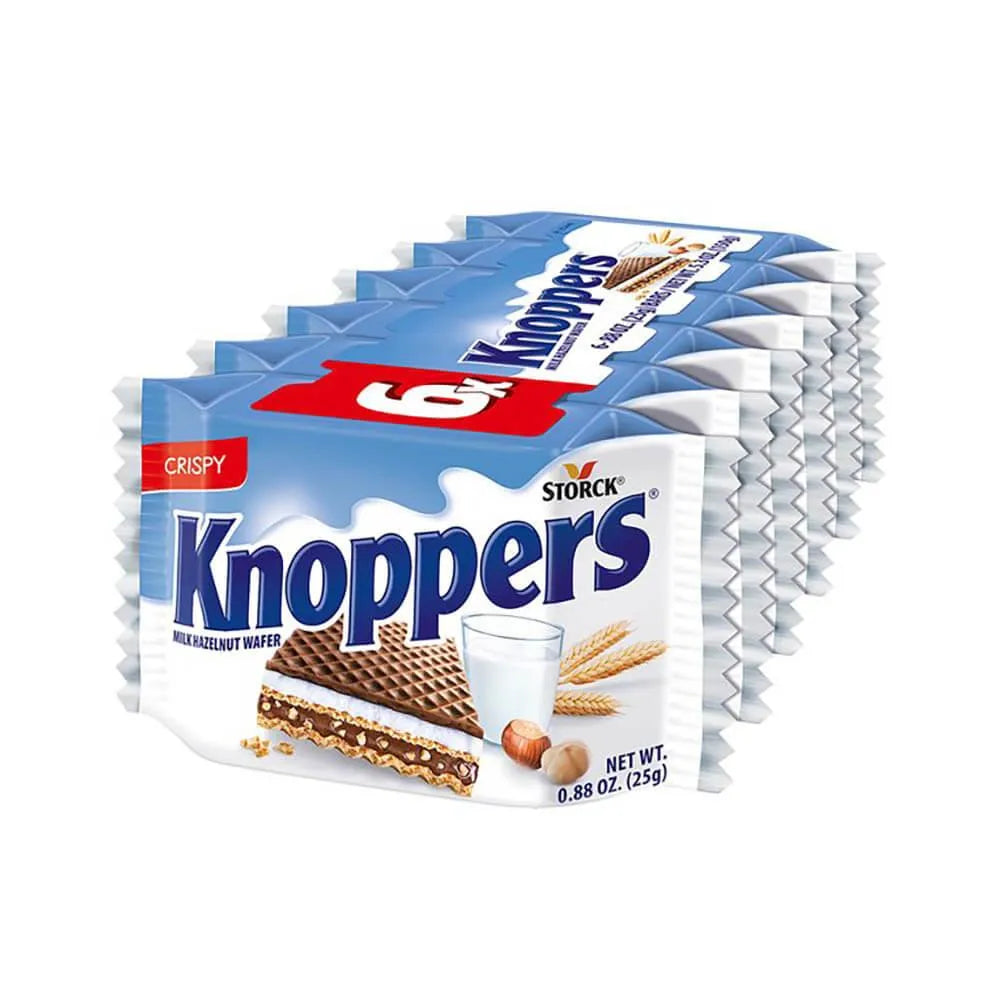 Knoppers Milk Hazelnut Wafer Candy Bars: 6-Piece Pack – Candy Warehouse