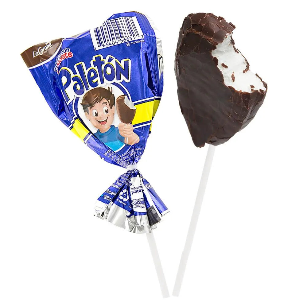 La Corona Paleton Chocolate Covered Marshmallow Lollipops: 18-Piece Bo ...