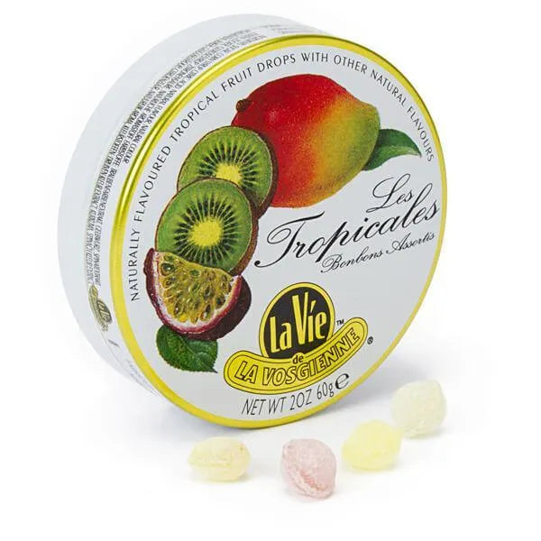 La Vie Candy Drops Tins - Tropical Fruits: 5-Piece Pack | Candy Warehouse