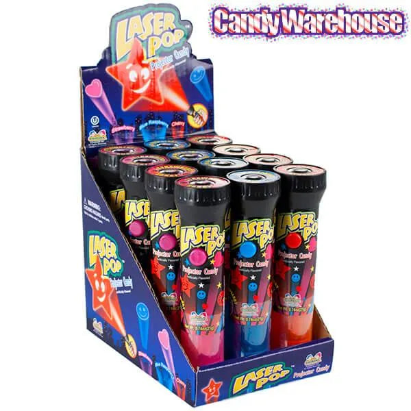 Laser Pop Light Projector Suckers: 12-Piece Box – Candy Warehouse