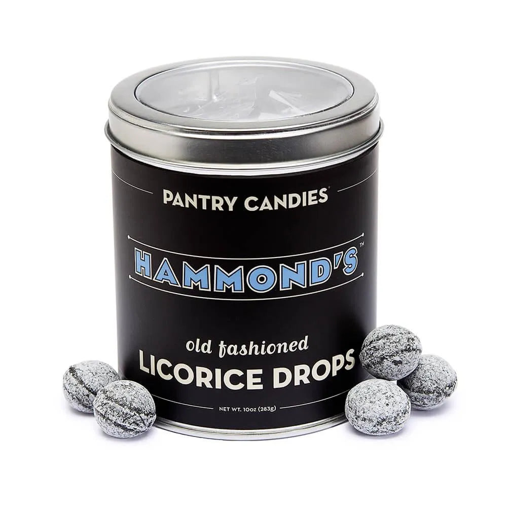 Licorice Drops Hard Candy: 10-Ounce Tin – Candy Warehouse