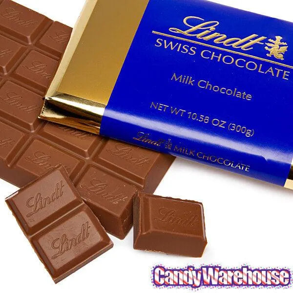 Lindt 10.5-Ounce Chocolate Gold Bars - Swiss Milk: 10-Piece Case ...
