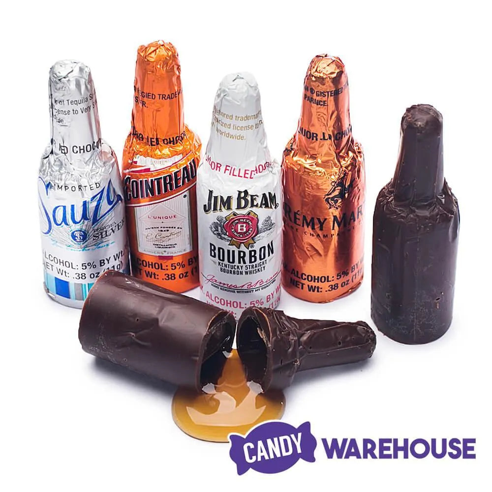 Liquor Filled Chocolate Bottles: 24-Piece Crate – Candy Warehouse