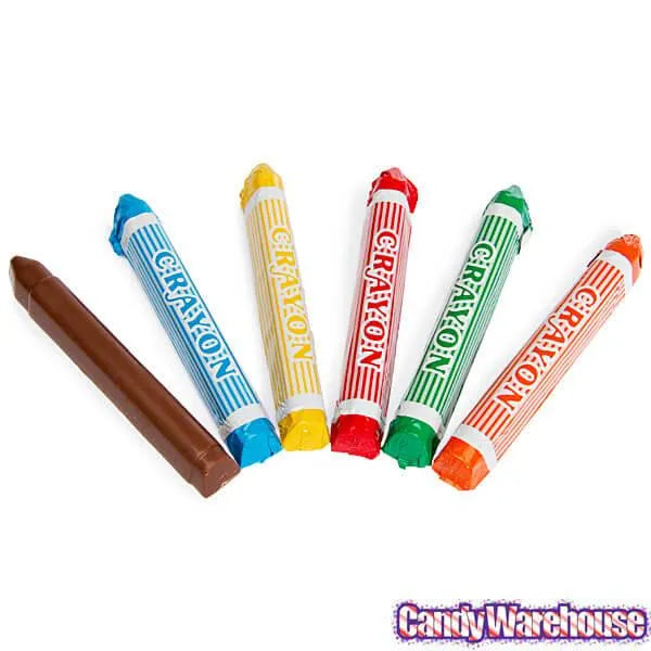 Madelaine Foiled Milk Chocolate Crayons 5-Packs: 24-Piece Box – Candy ...