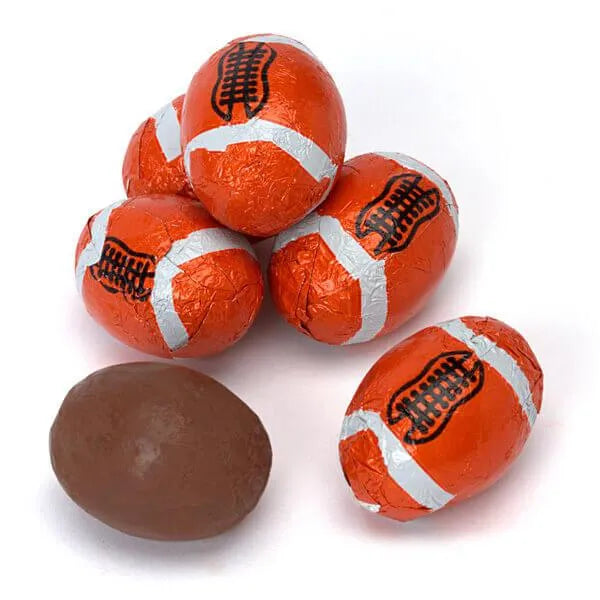 Madelaine Foiled Milk Chocolate Footballs: 5LB Bag – Candy Warehouse