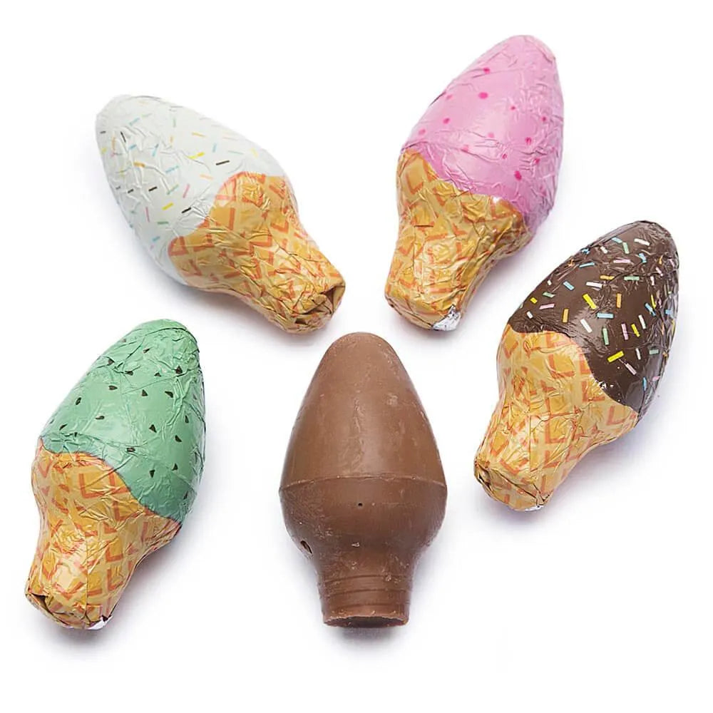 Madelaine Foiled Milk Chocolate Ice Cream Cones: 45-Piece Tub – Candy ...