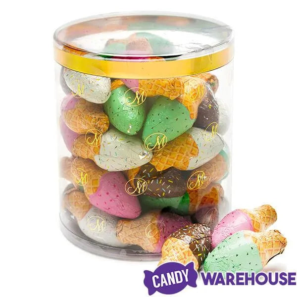 Madelaine Foiled Milk Chocolate Ice Cream Cones: 45-Piece Tub – Candy ...