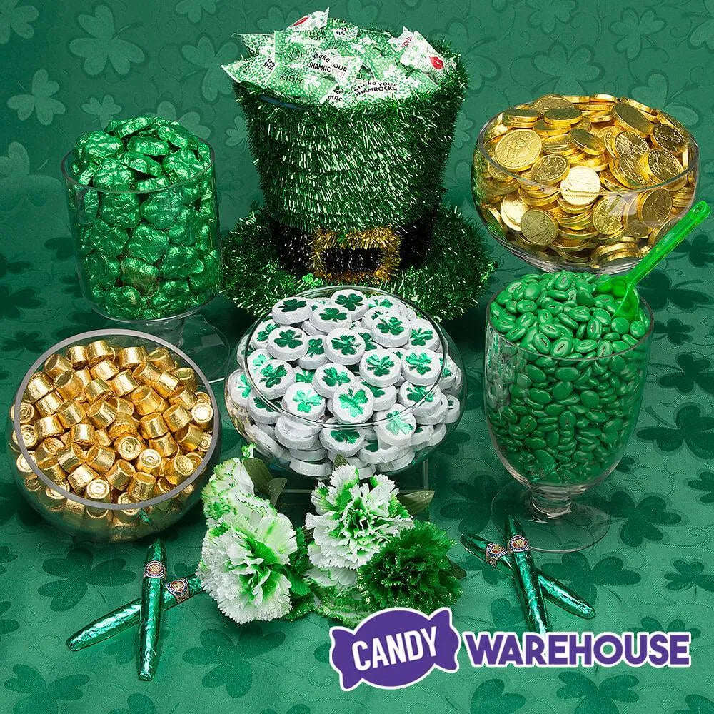 Madelaine Foiled Milk Chocolate Shamrock Clovers: 5LB Bag – Candy Warehouse