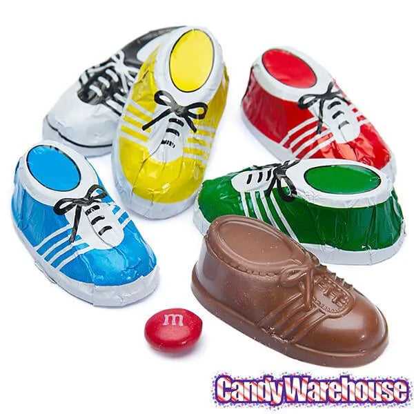 Madelaine Foiled Milk Chocolate Sneakers Candy: 64-Piece Box | Candy ...